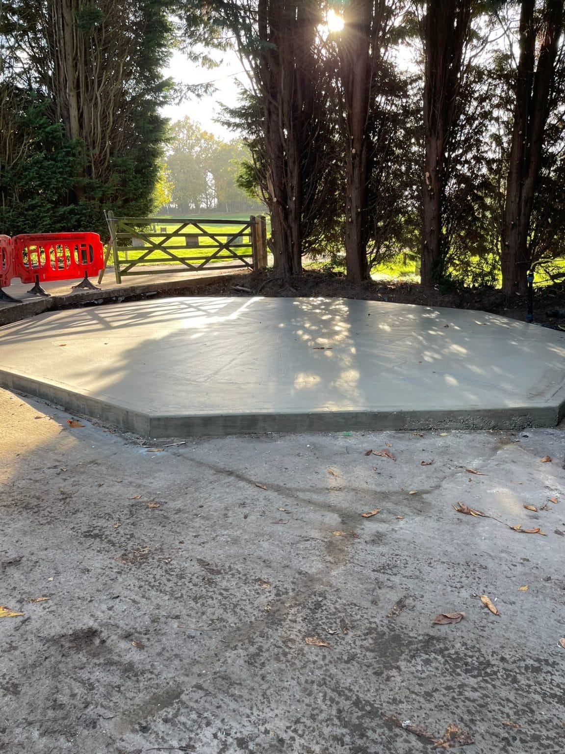 Concrete Base Laid for New Water Storage Tank - Rothley Park Golf Club
